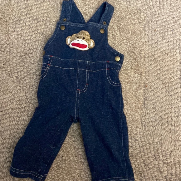 Baby Starters | Bottoms | Super Cute Monkey Overalls No Stains | Poshmark